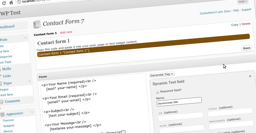 Contact Form 7 Dynamic Text Extensionを使って、変数やカスタムフィールドの内容をコンタクトフォームで送る : maya-photo.net